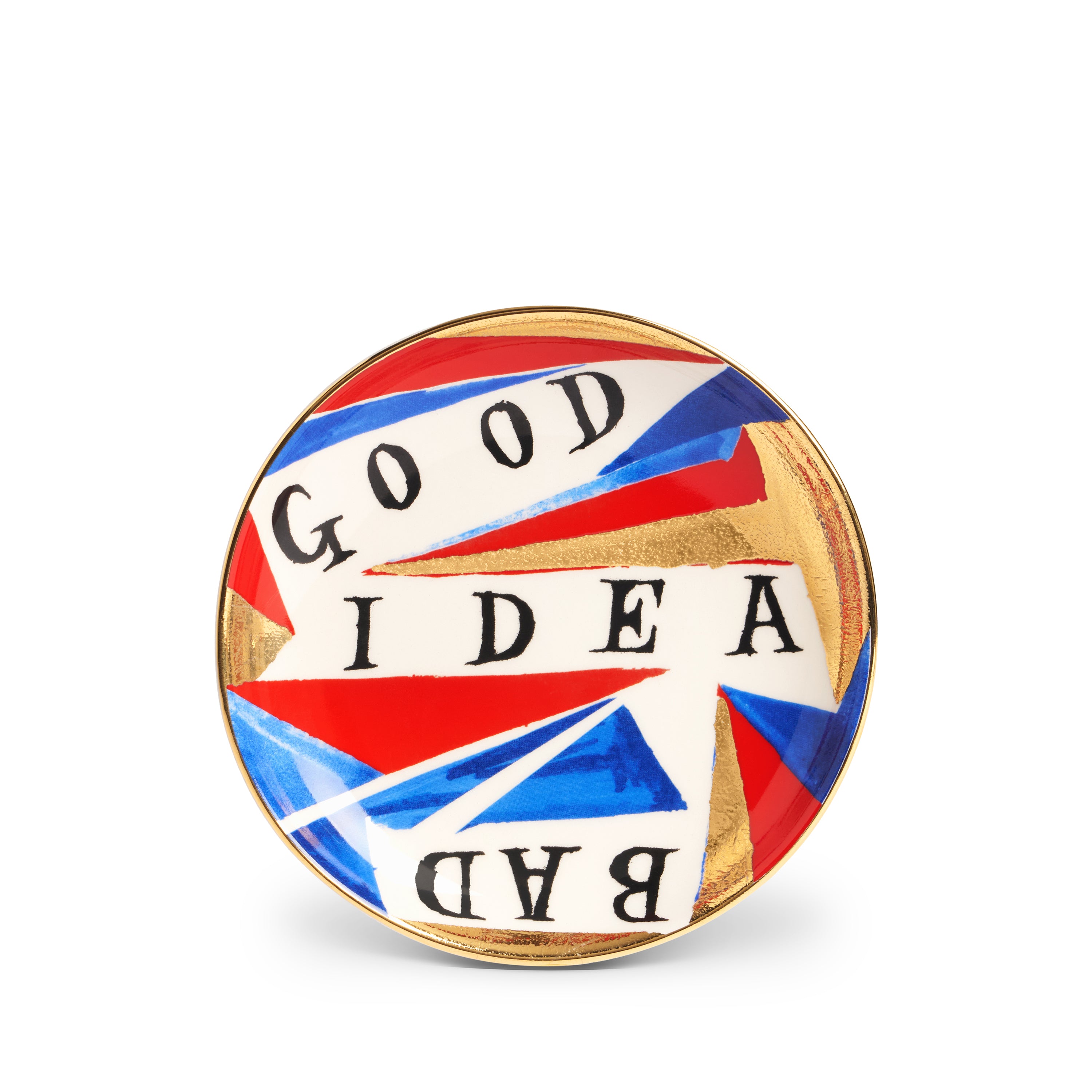 L'OBJET x Ruan Hoffmann| Good/Bad Idea Decorative Plate | 24K Gold