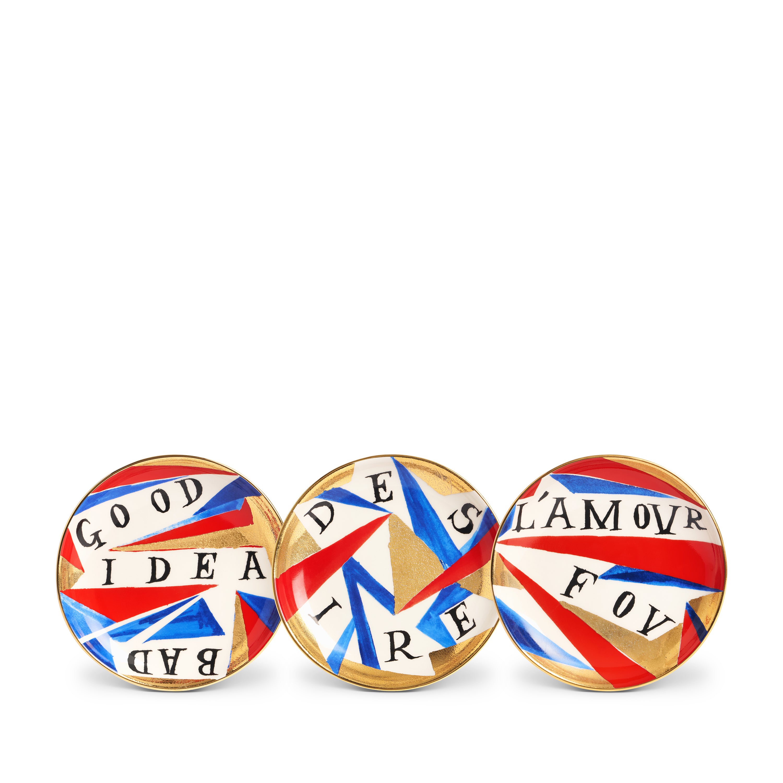 L'OBJET x Ruan Hoffmann| Good/Bad Idea Decorative Plate | 24K Gold