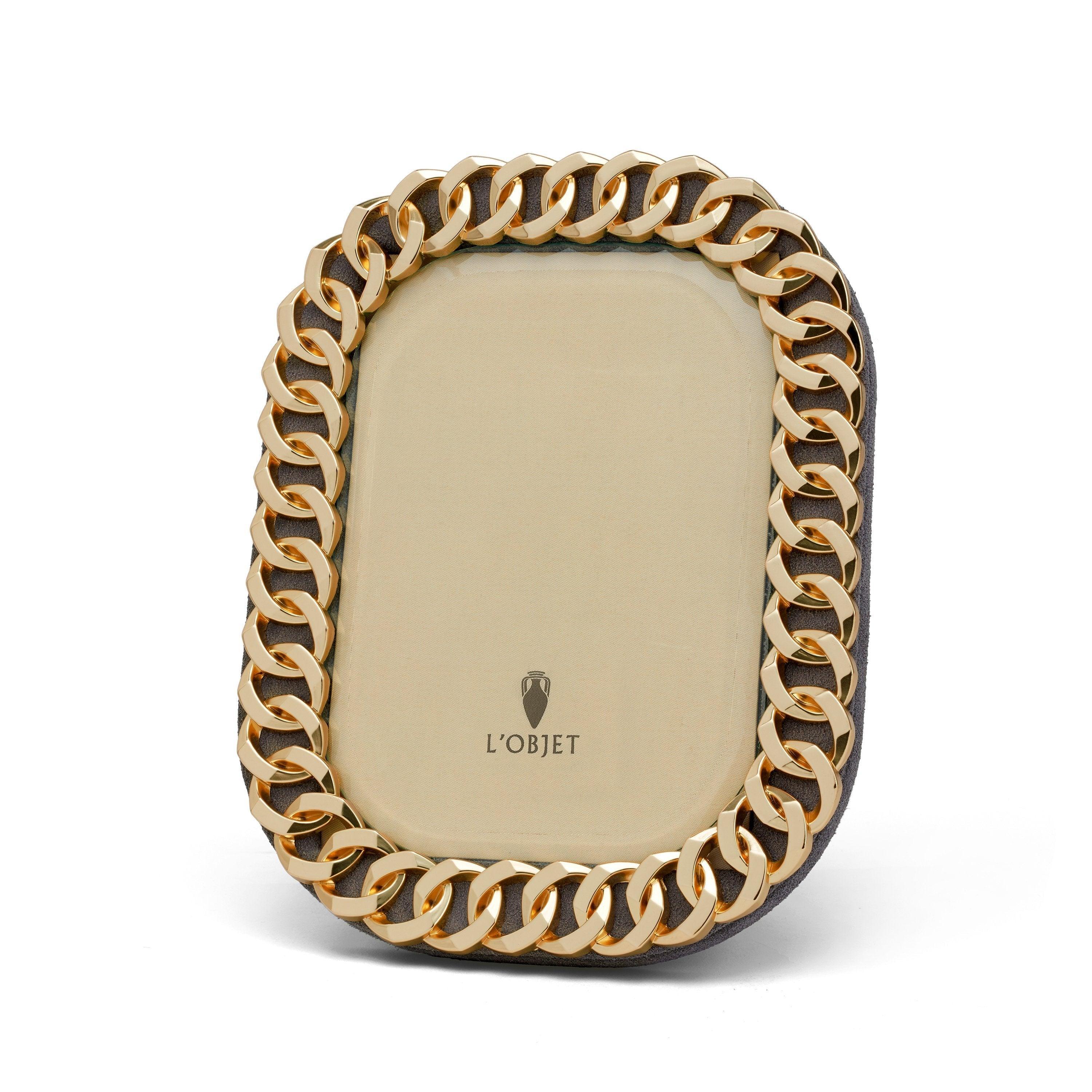 Luxury Picture Frames |Cuban Link Frame - Gold |L'OBJET