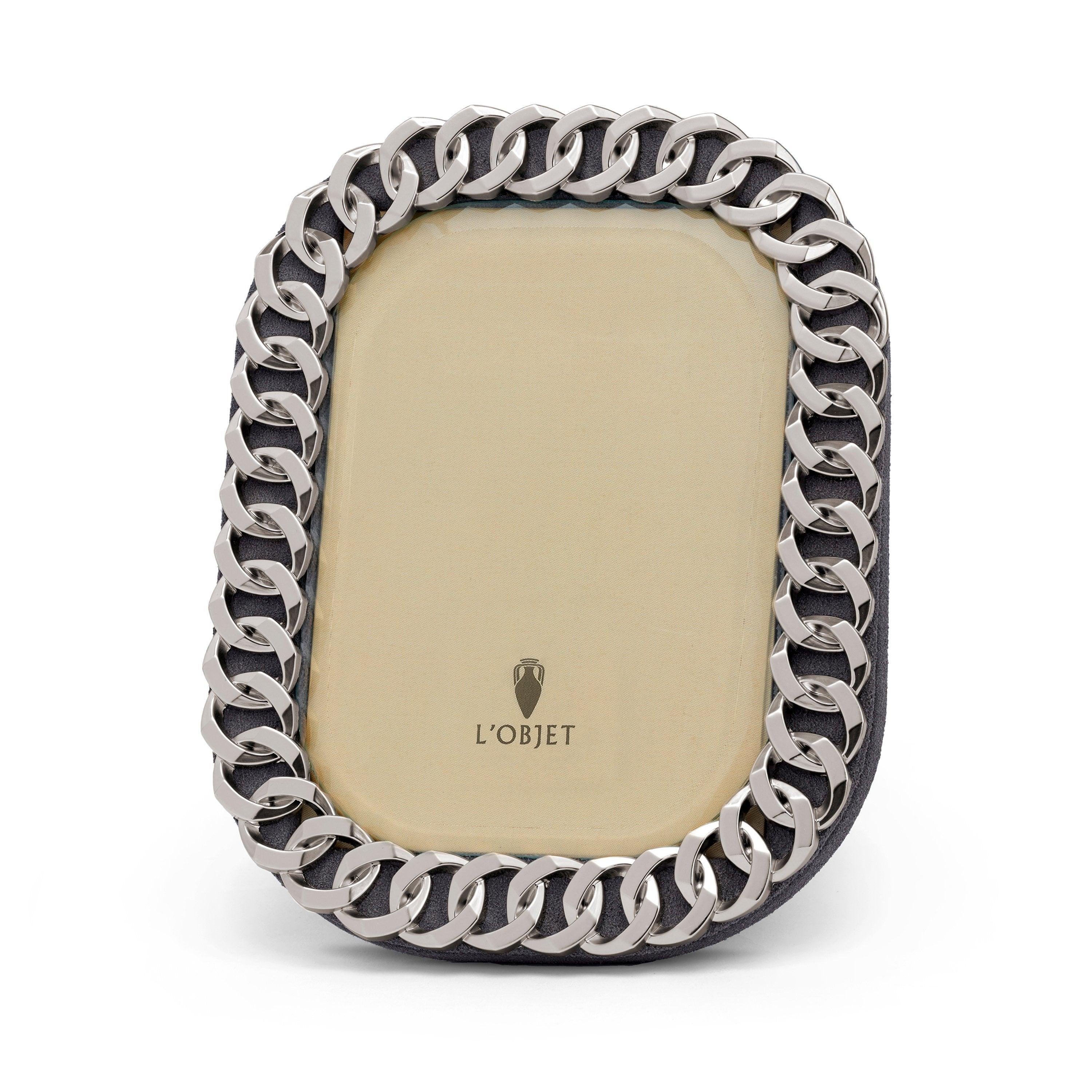 Luxury Picture Frames |Cuban Link Frame - Platinum |L'OBJET