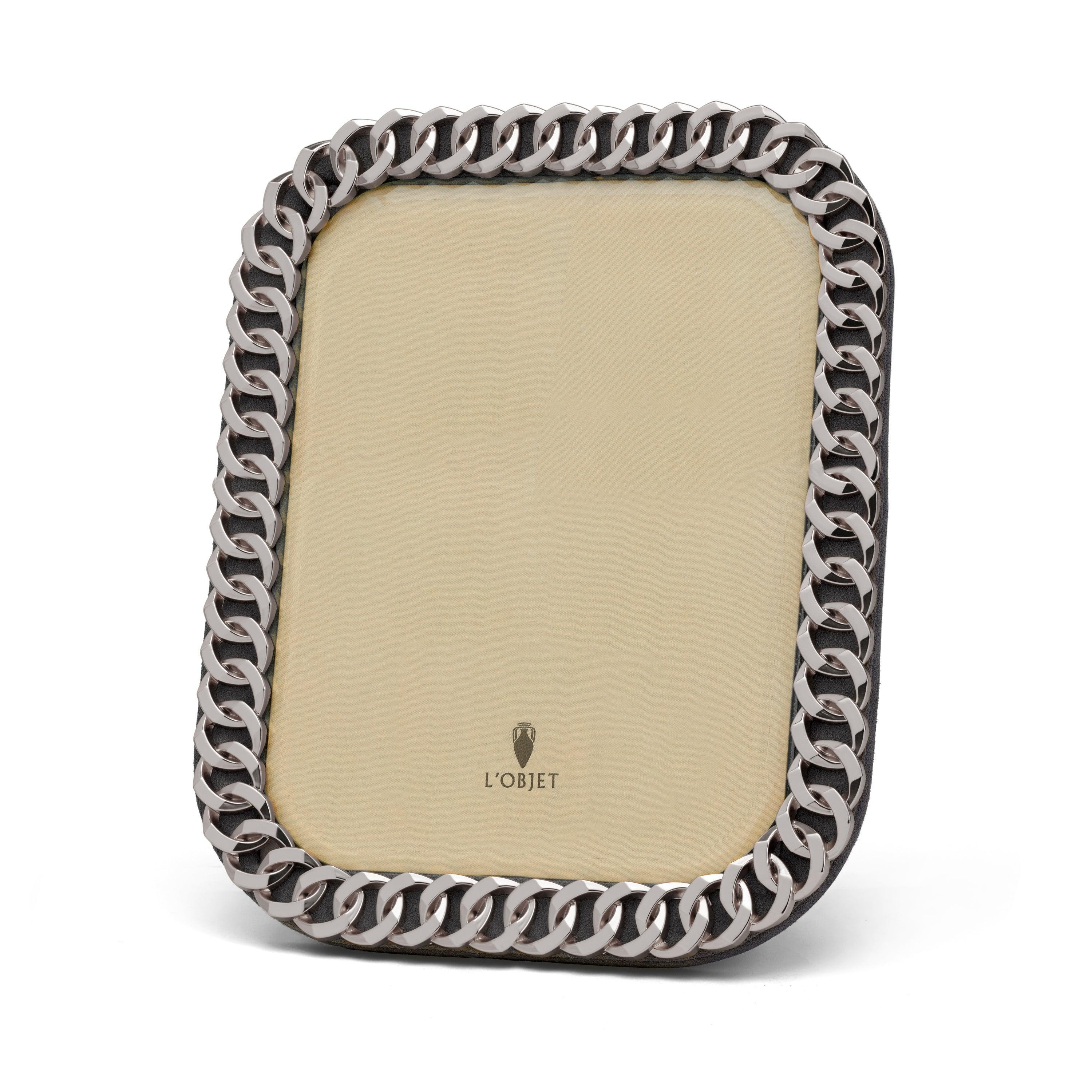 Luxury Picture Frames |Cuban Link Frame - Platinum |L'OBJET
