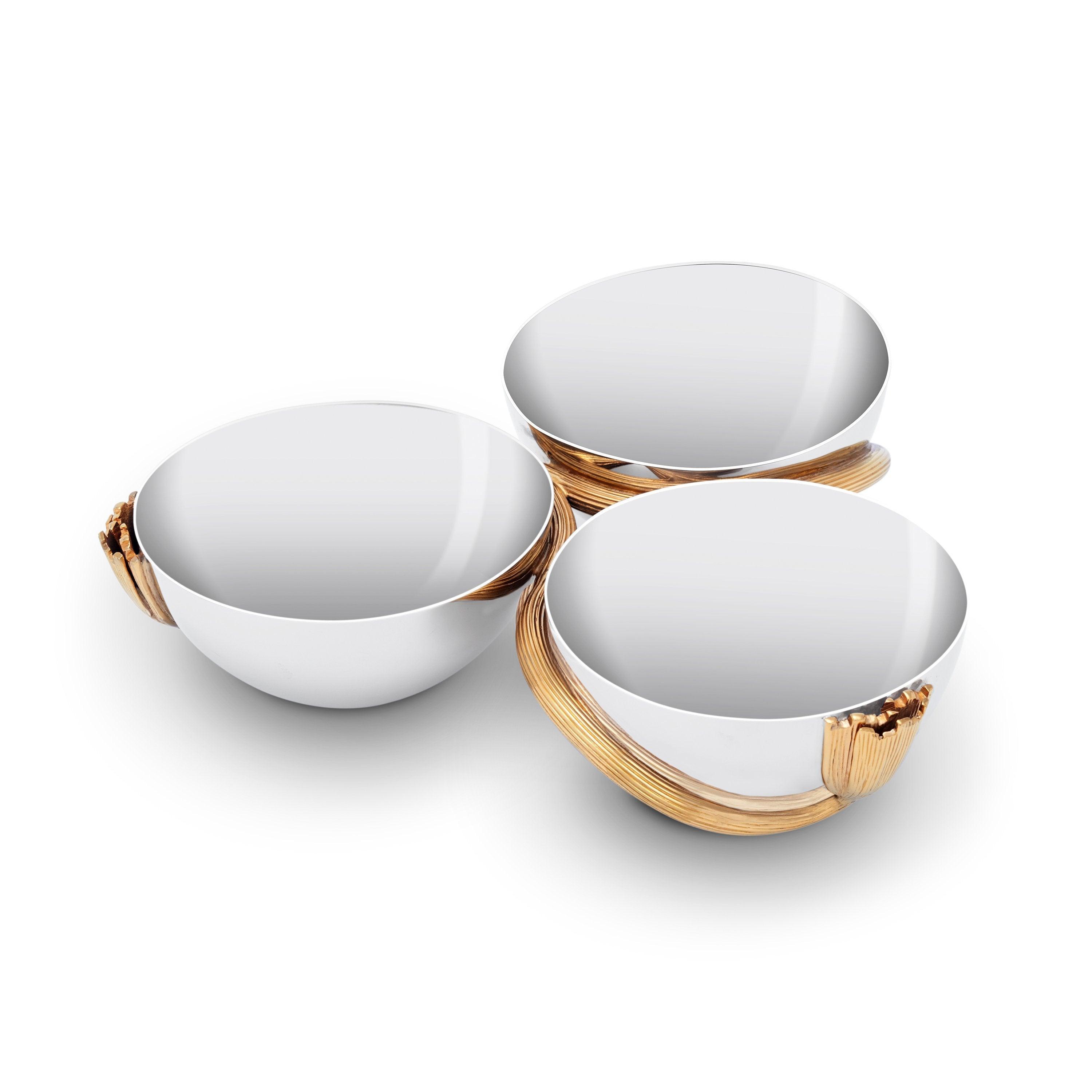 Deco Leaves Condiment Server - 3 Sections - L'OBJET