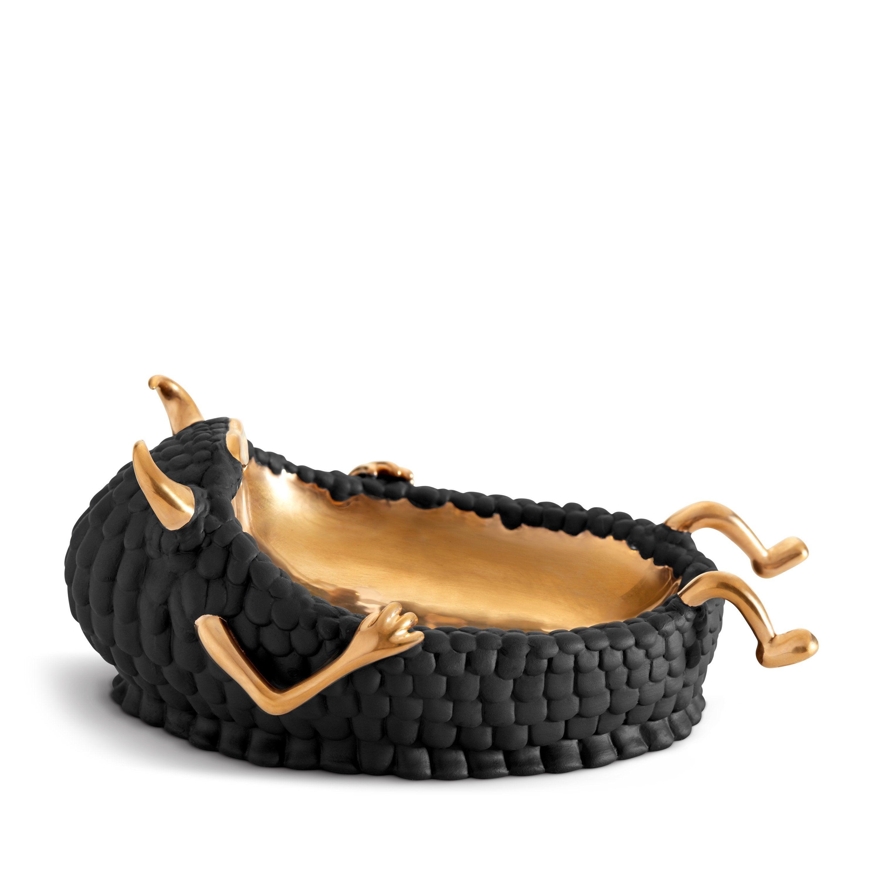 Haas Lazy Susan Catchall - Black - Luxury Home Decorative Objects ...