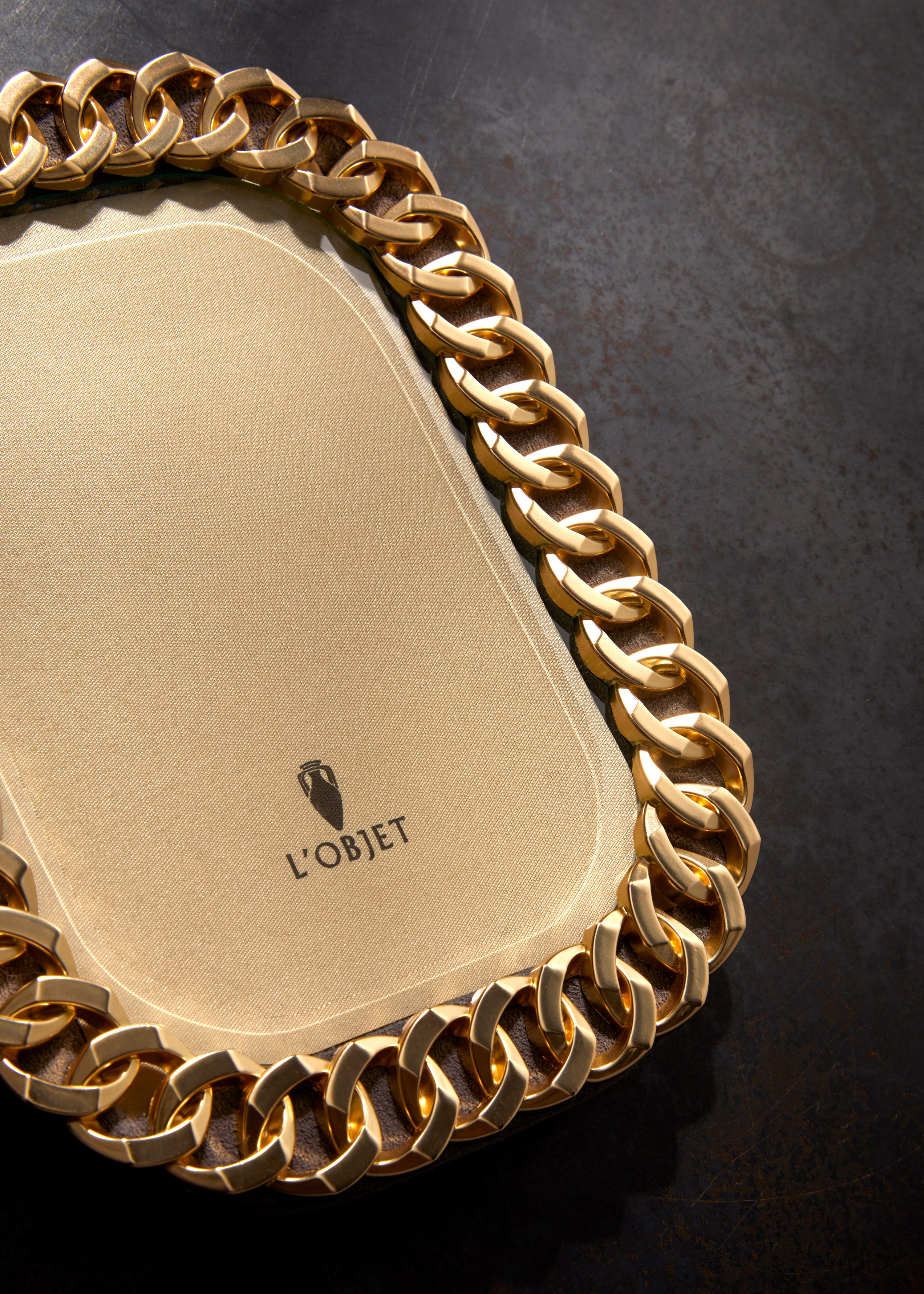 Luxury Picture Frames |Cuban Link Frame - Gold |L'OBJET