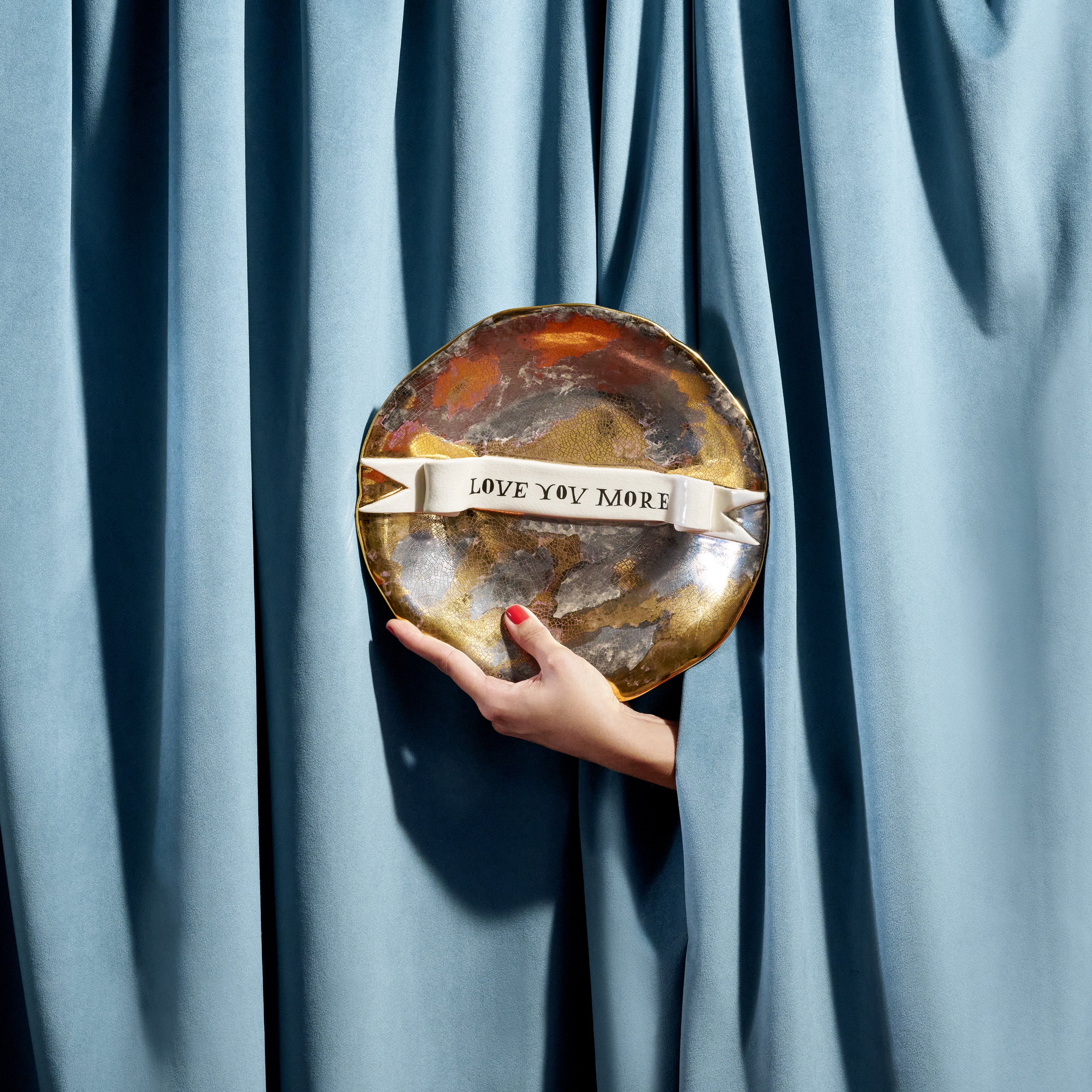 L'OBJET x Ruan Hoffmann| Love You More 24K Gold Decorative Art Plate