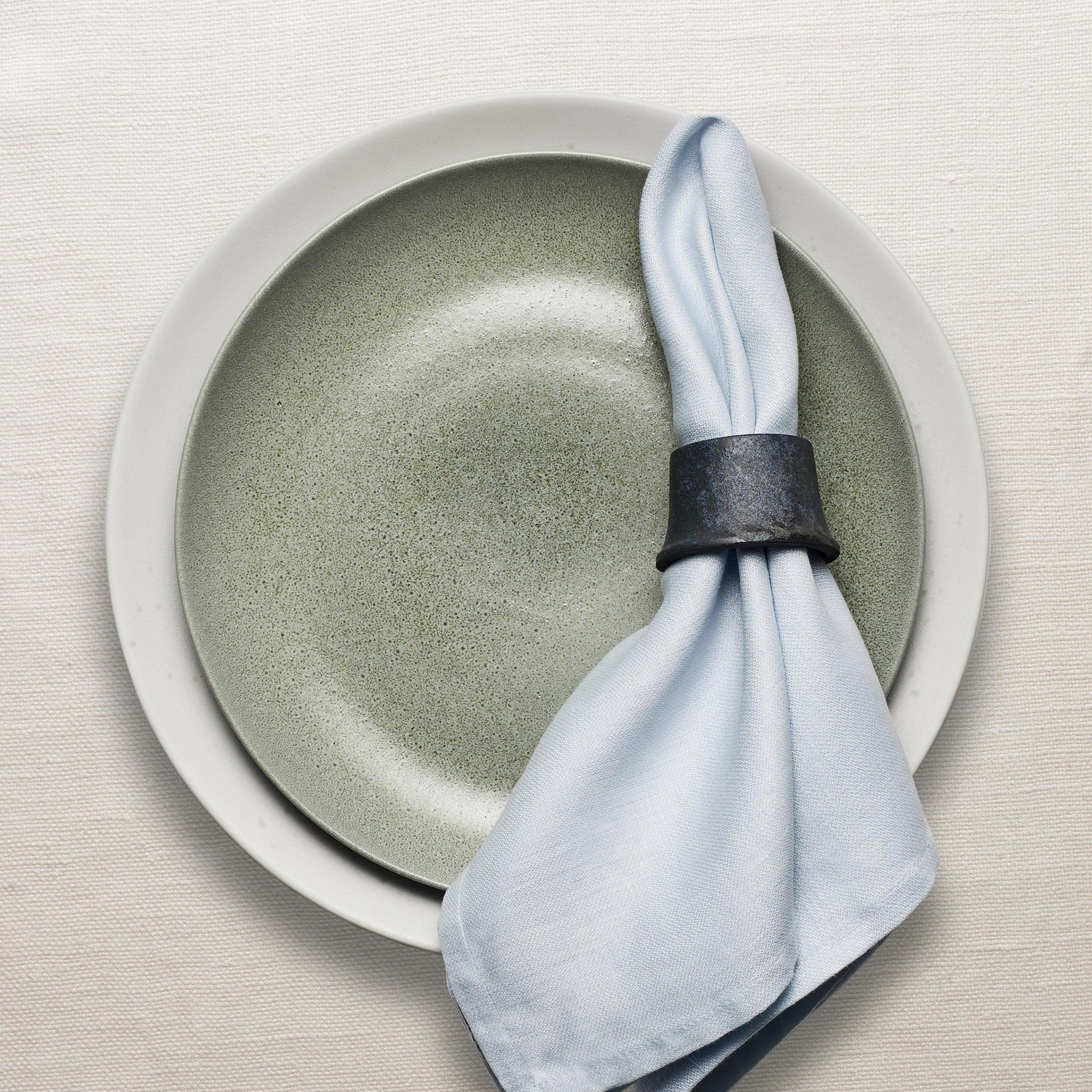 Linen Sateen Napkins - Light Blue - Luxury Linens & Textiles - L'OBJET