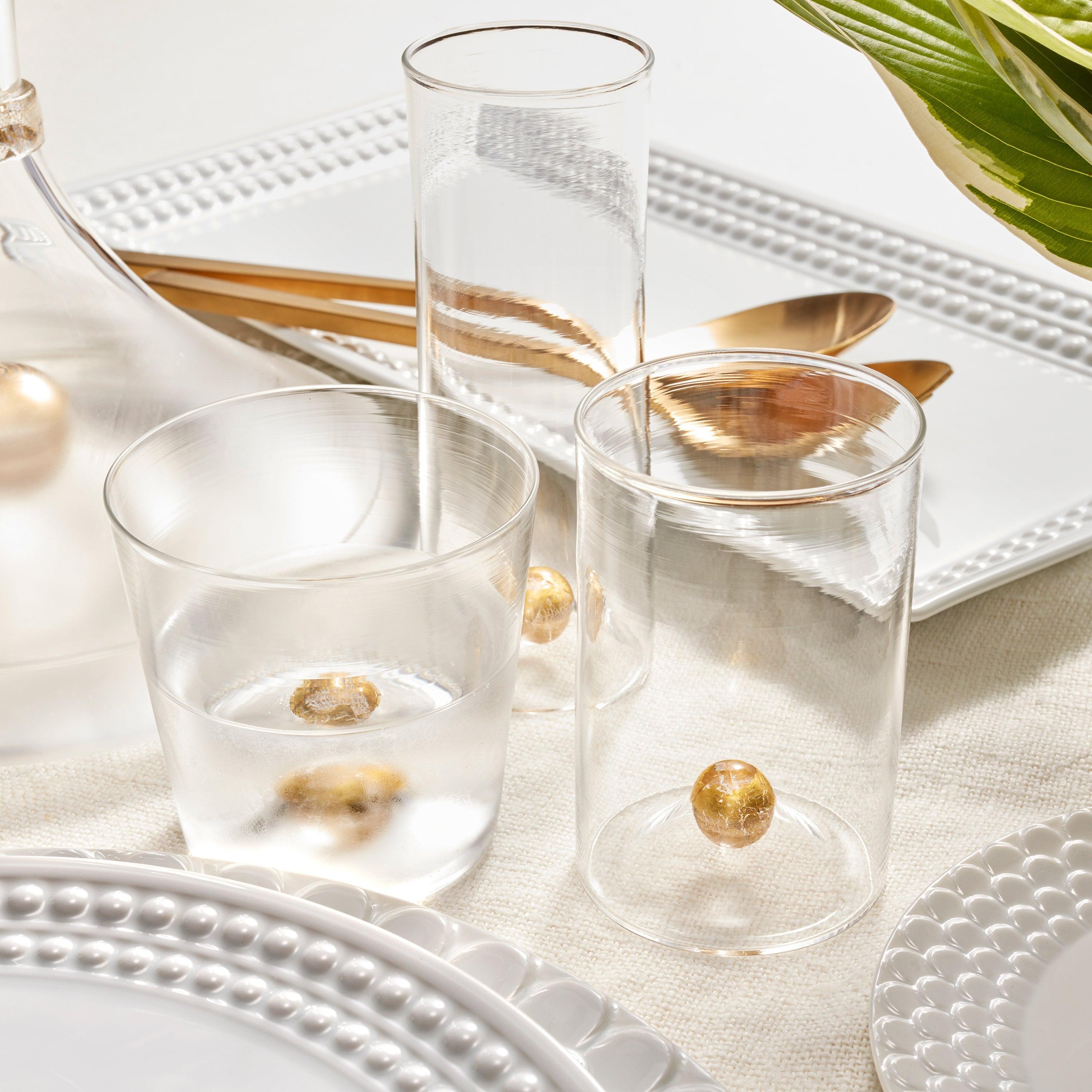 Oro Water Glass - Gold - L'OBJET