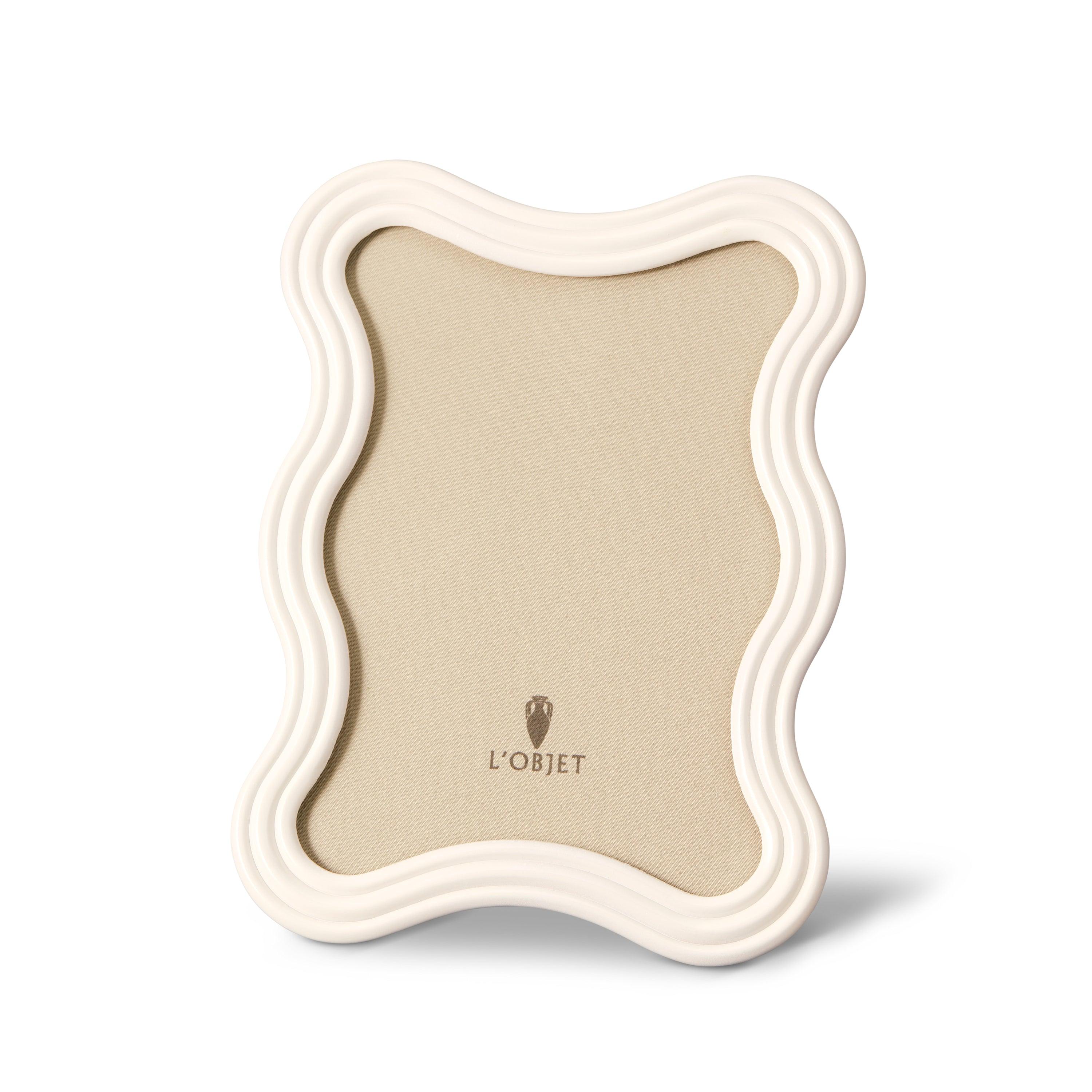 Luxury Picture Frames | Ripple Frame - White Enamel | L'OBJET