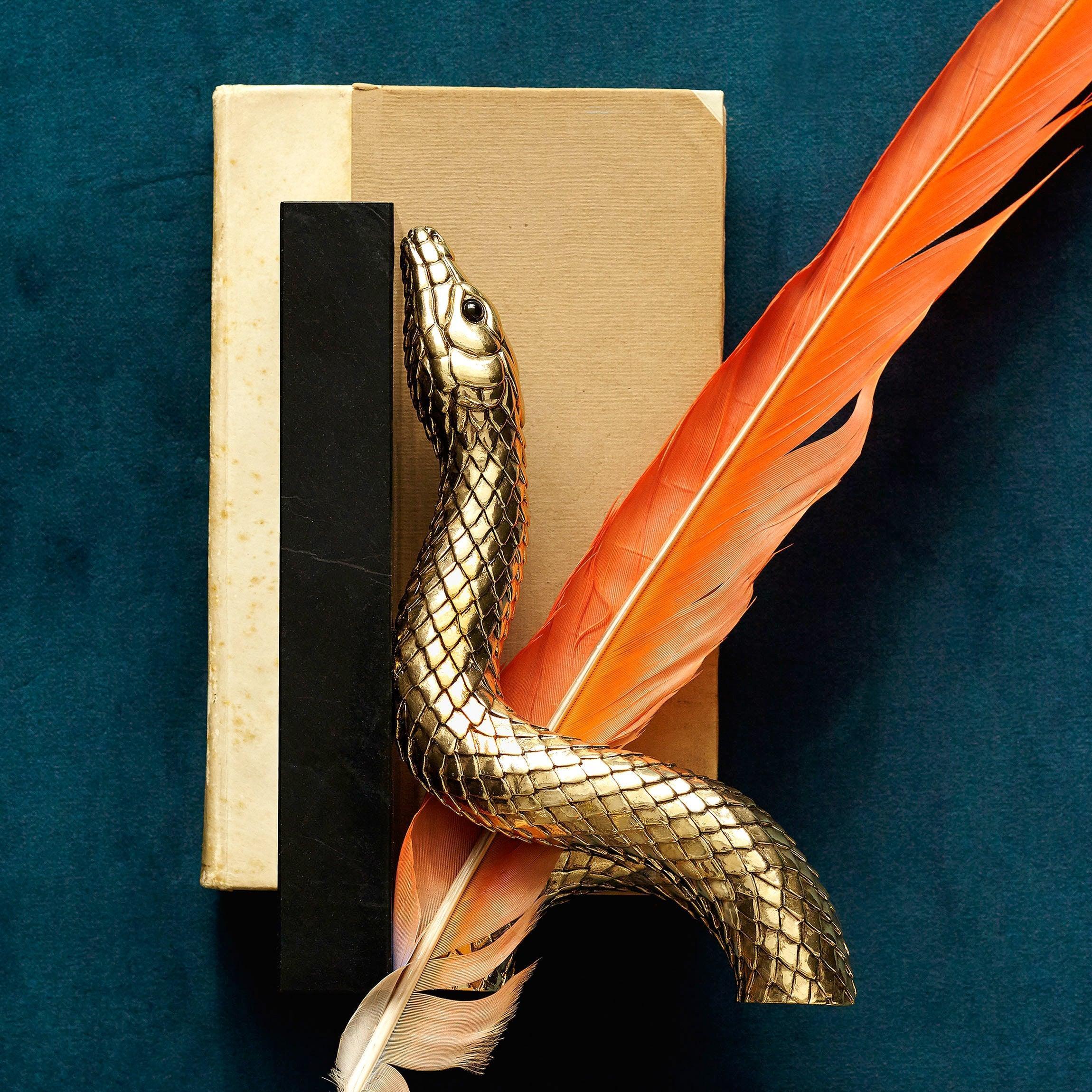Snake Bookend Set - Gold - L'OBJET