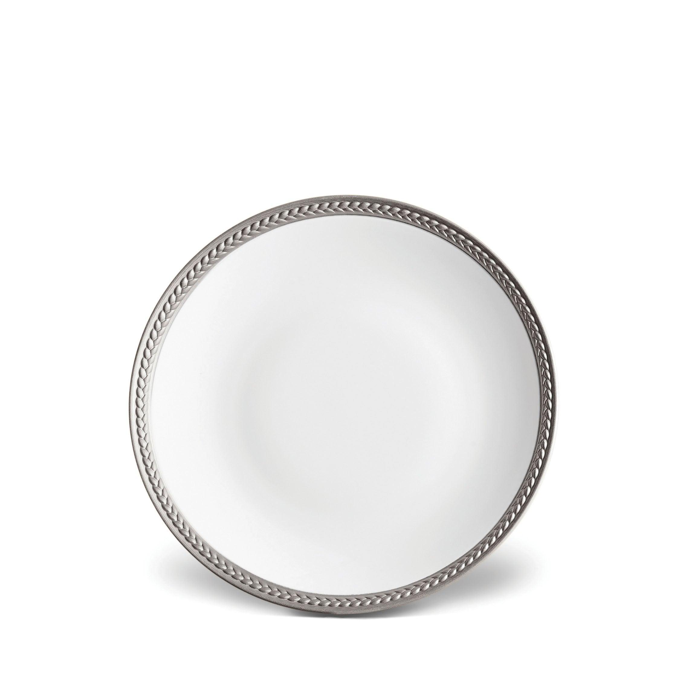 Soie Tresse Bread + Butter Plate - Platinum - L'OBJET