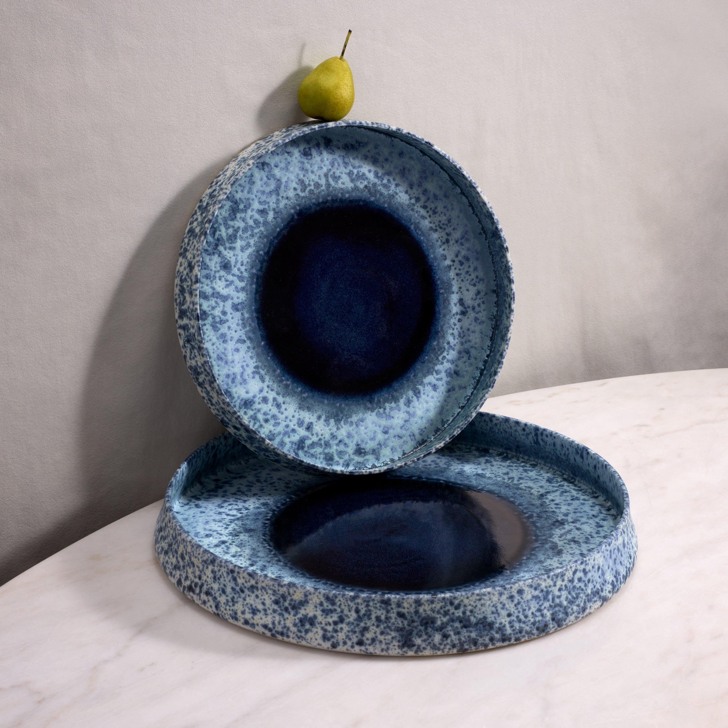 Terra Round Platter - Large - Indigo
